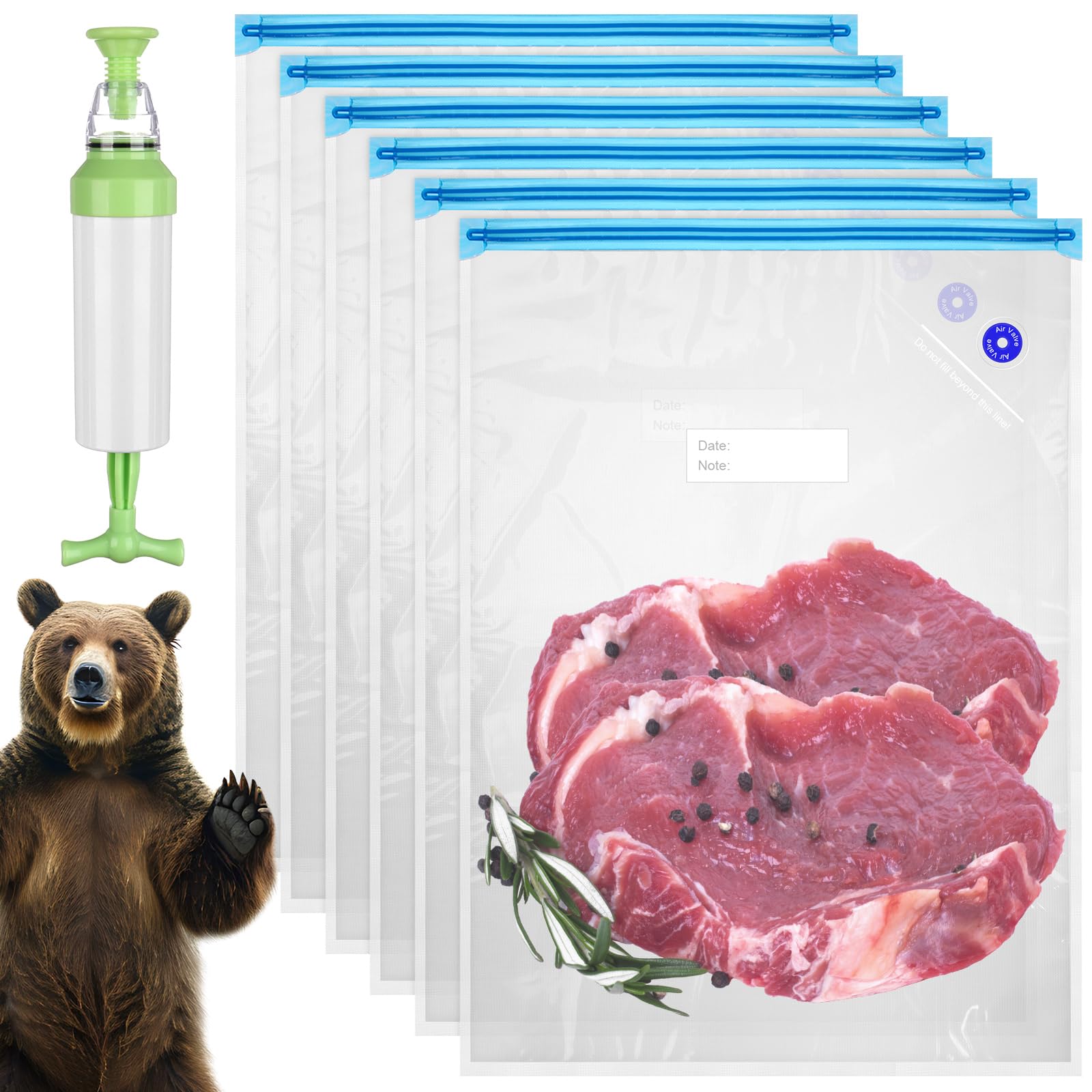 Amazon.com: 6Pcs Odor Proof Food Storage Bear Bags 14x20 Inch Reusable ...
