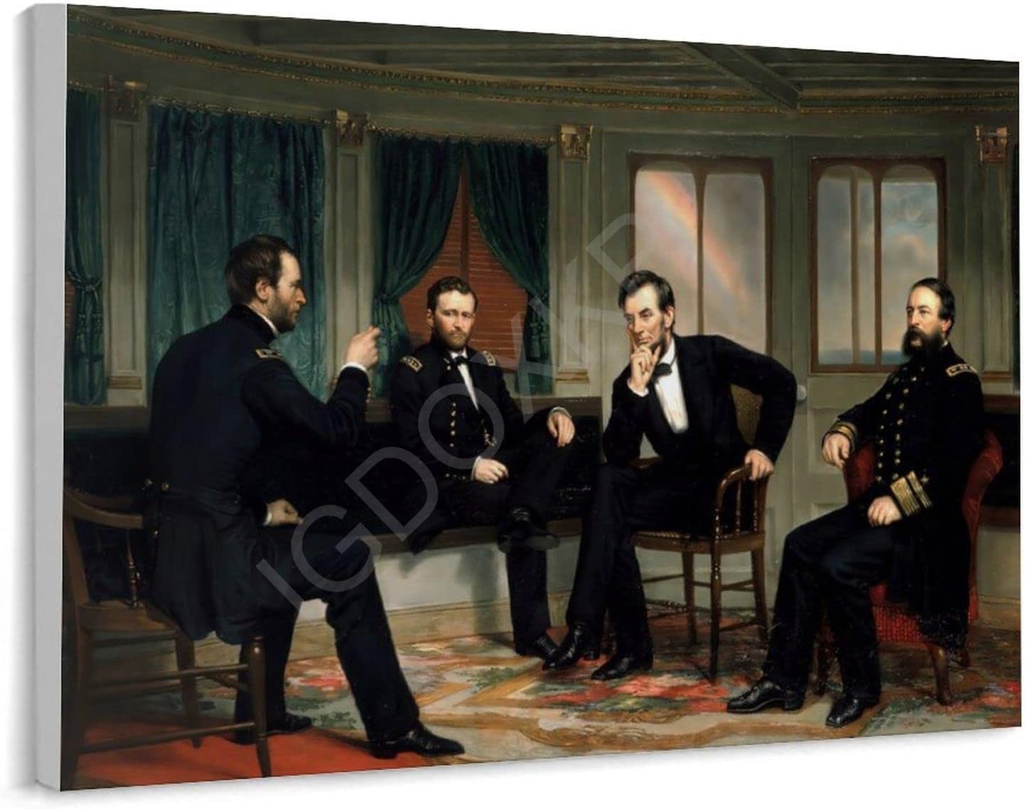 Amazon.com: SUOAK Abraham Lincoln Peace Creator Painting Art Poster ...