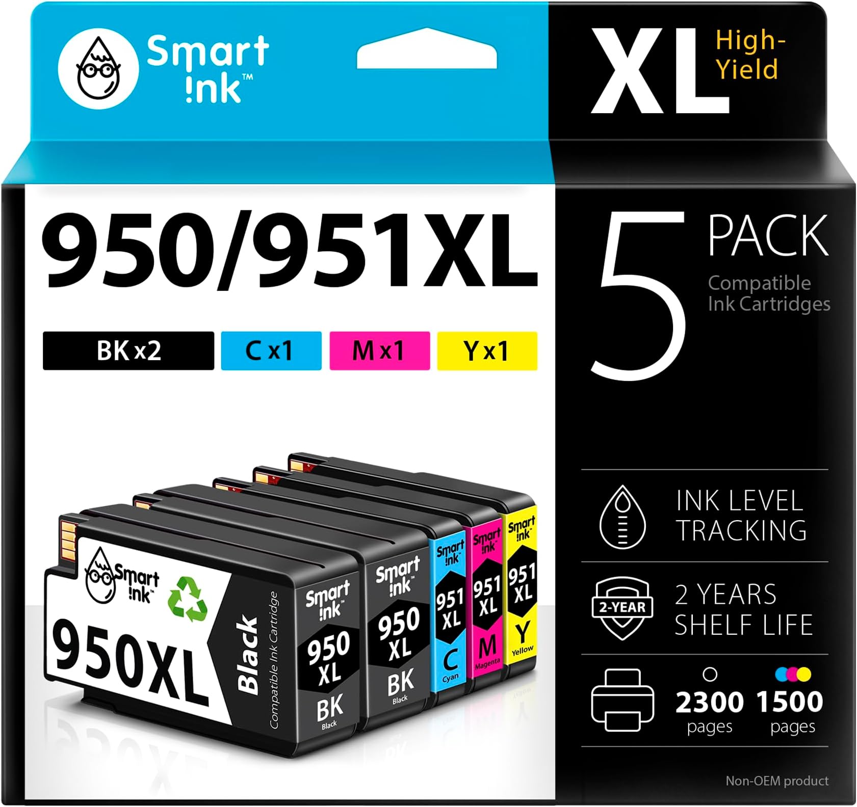 Smart Ink Compatible Ink Cartridge Replacement for HP 950 951 XL 950XL ...