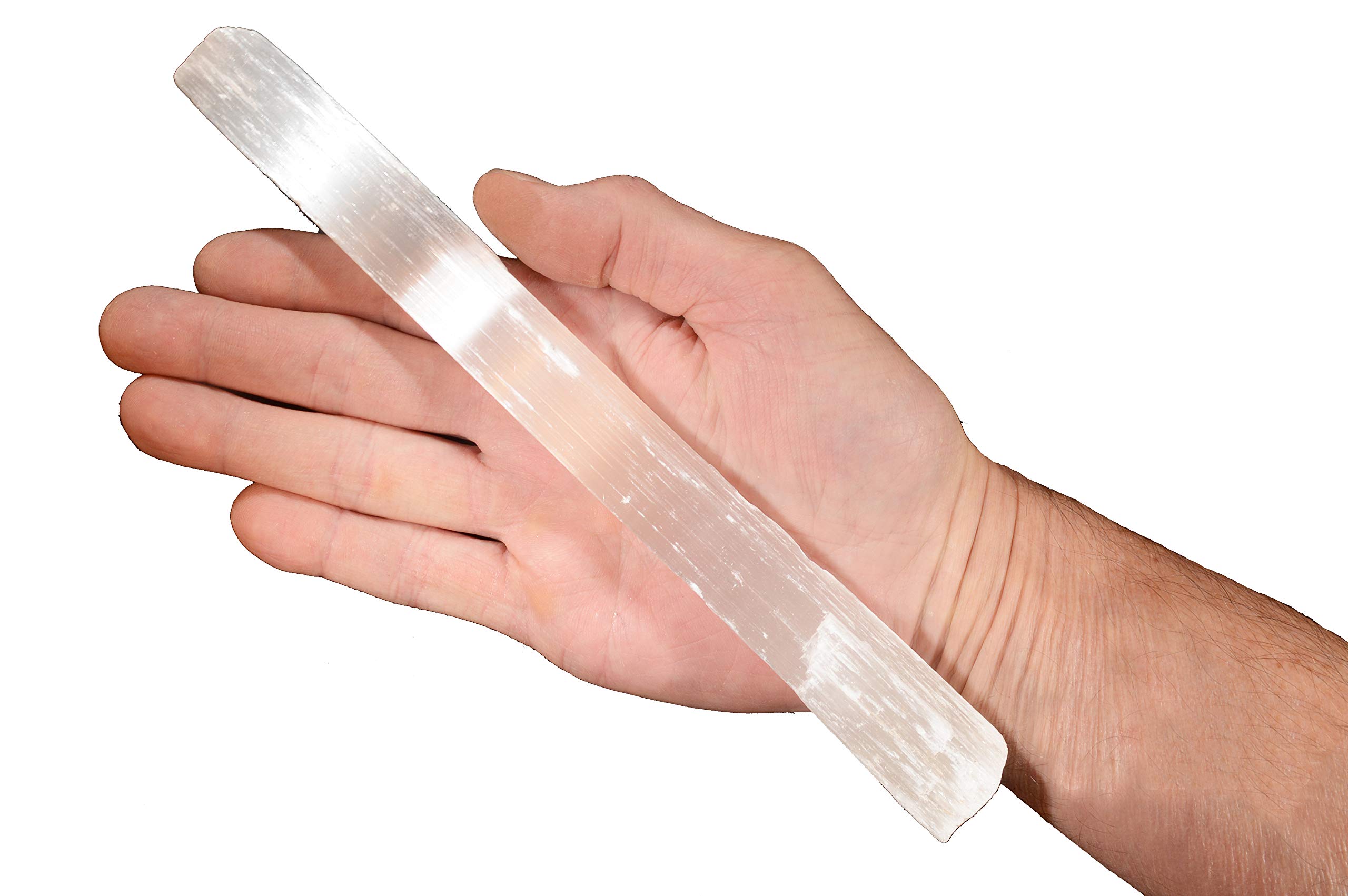Amazon.com: Rock Your Chakra Selenite Crystal Log 12" 4-7 Oz Raw Rocks ...