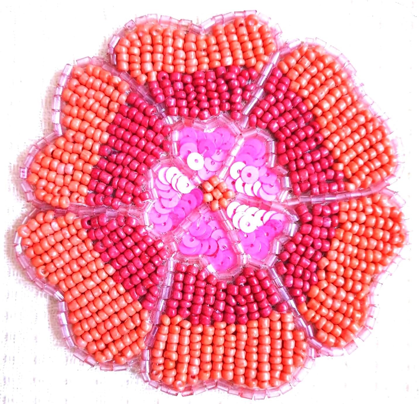 Beaded Flower Coaster Elegant Decorative Tea & Coffee Mat for Tables ...