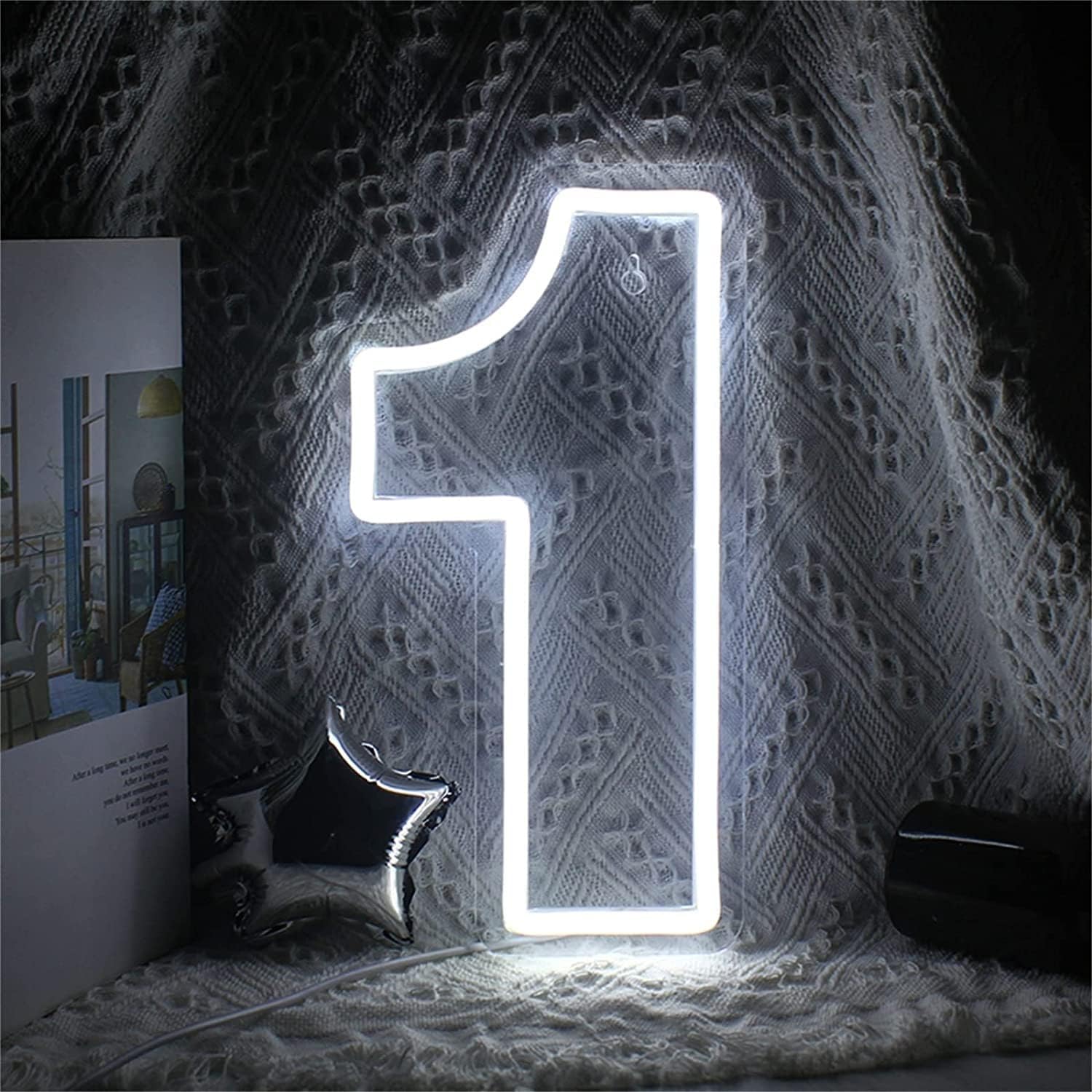 Amazon.com: YOYAL Birthday Digital Number Neon Sign Lights, LED Decor ...