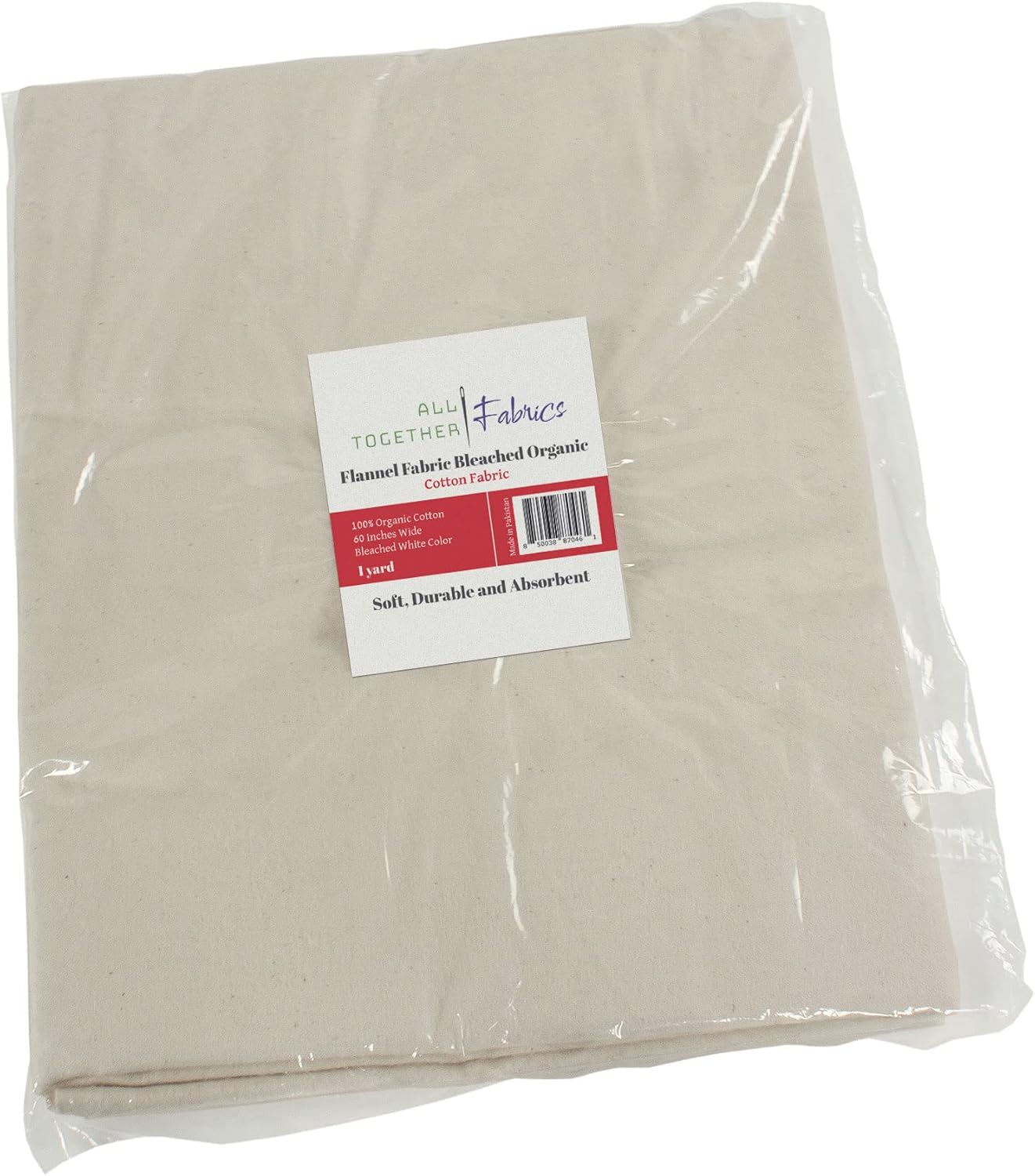 Amazon.com: Organic Cotton Flannel, Unbleached Natural Ivory Color, 60 ...