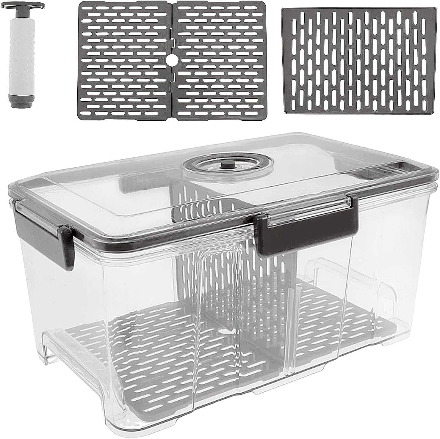 Bread Bin Airtight Bread Box Rectangular Bread Storage Container Extra ...