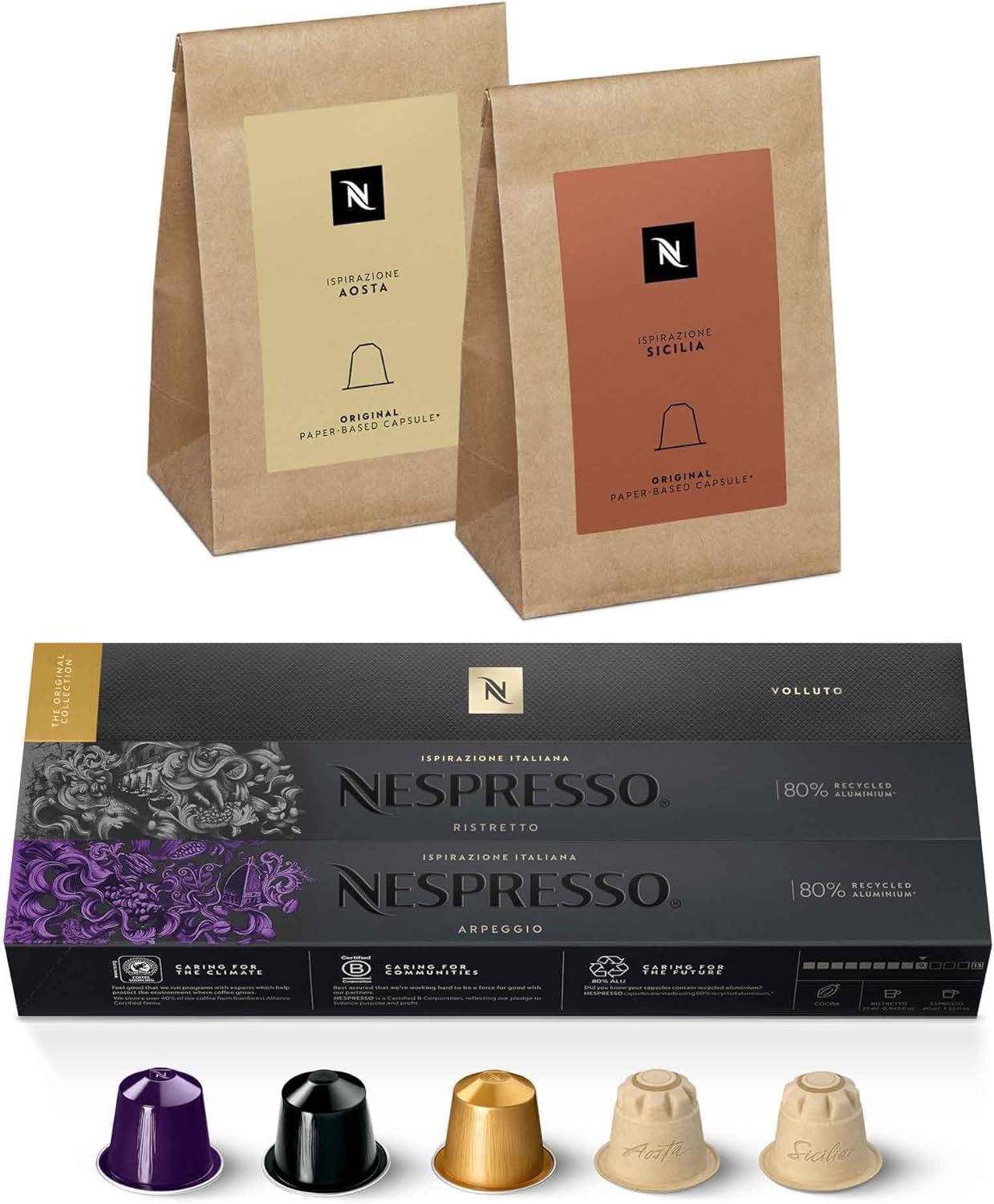 Nespresso Original - Bundle Découverte 50 Capsules de Café Espresso et ...