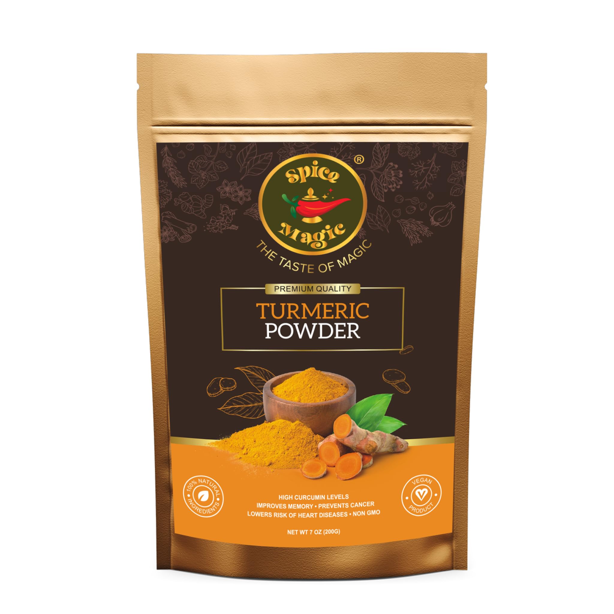 Amazon.com : Spice Magic Turmeric Root Powder – 100% Pure and Natural ...