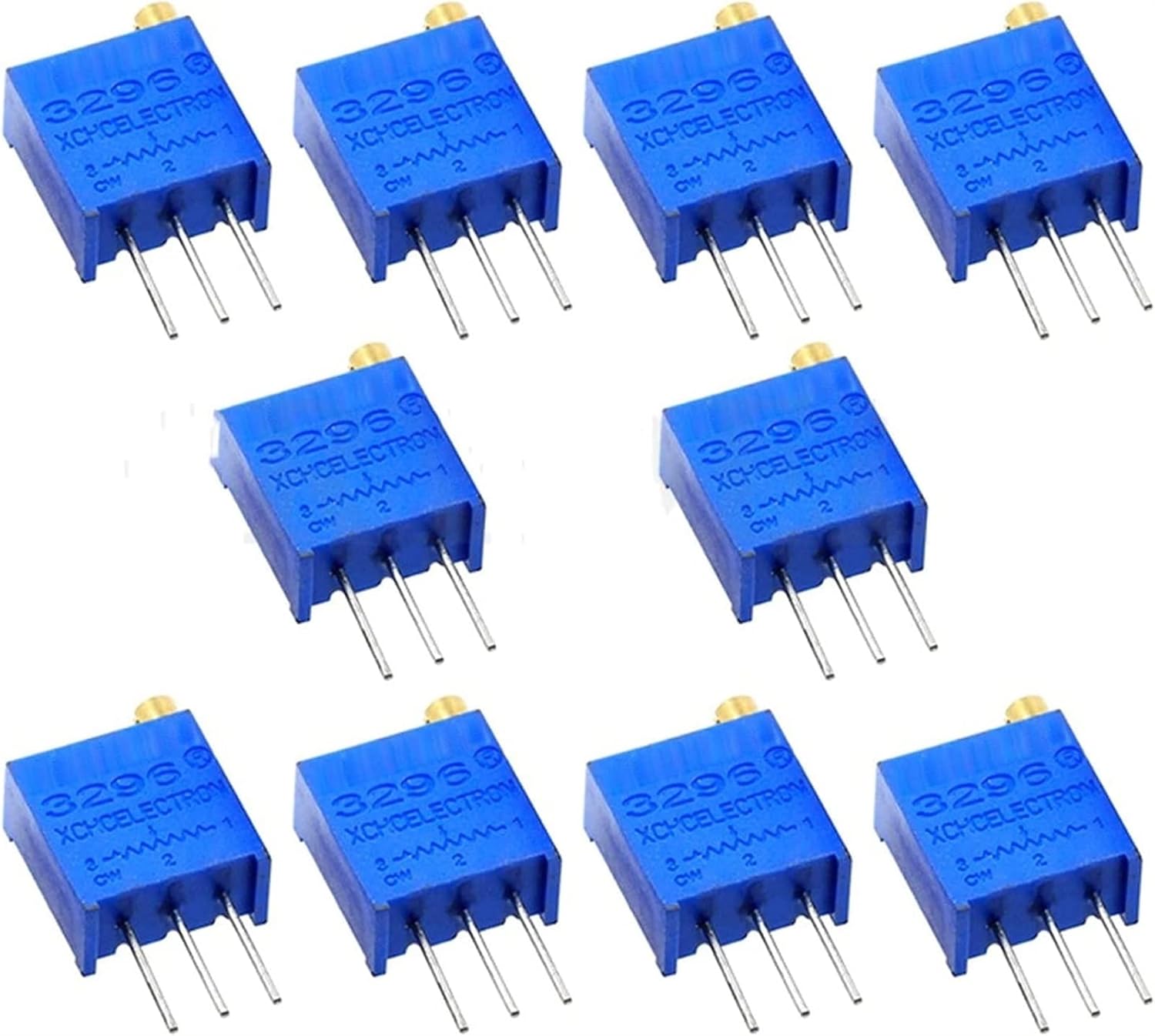 Amazon.com: ZADIKO Potentiometer 10pcs 3296W 50 100 200 500 ohm 1K 2K ...