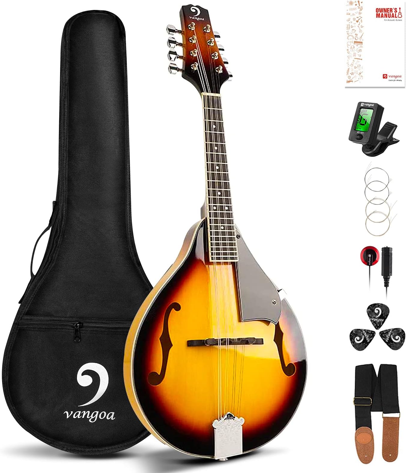 Amazon.com: Rogue RM-100A A-Style Mandolin Sunburst : Musical Instruments