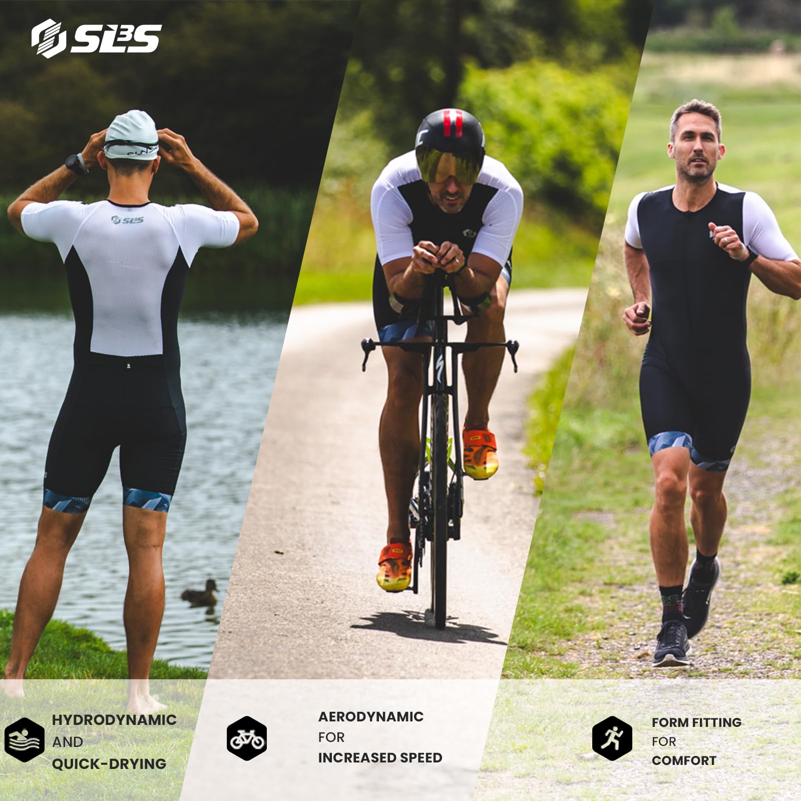 Snapklik.com : SLS3 Triathlon Suits Mens - Aerodynamic Sleeved Tri Suit Men Lightweight Trisuit