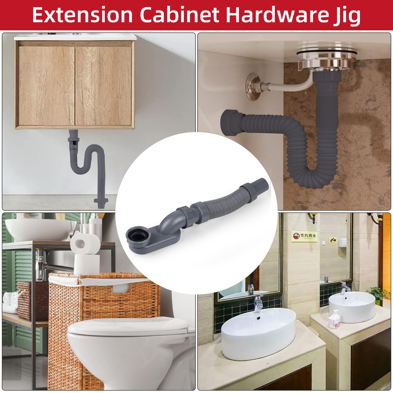 Snapklik.com : Flexible Freestanding Tub Drain Kit, Low Profile Flat P ...