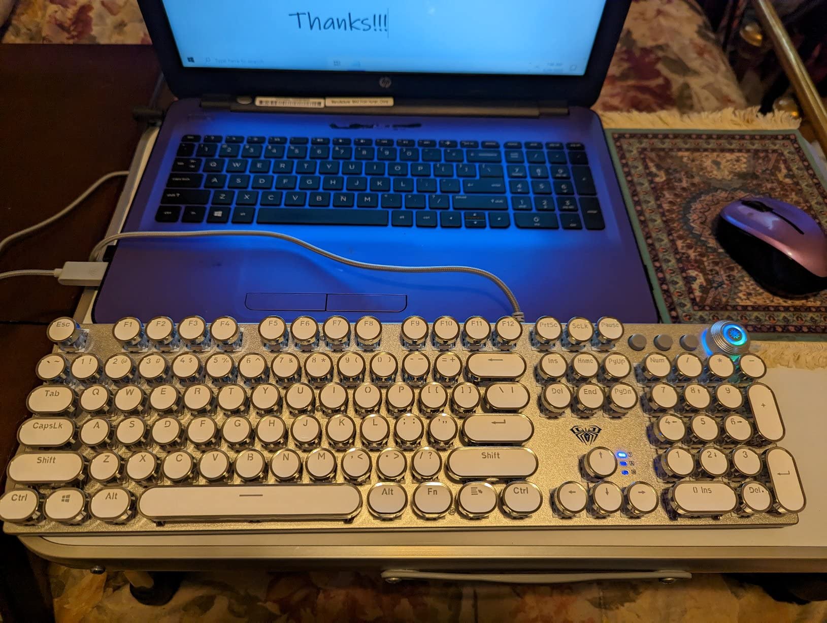 $11/mo - Finance AULA F2088 Typewriter Style Mechanical Gaming Keyboard ...