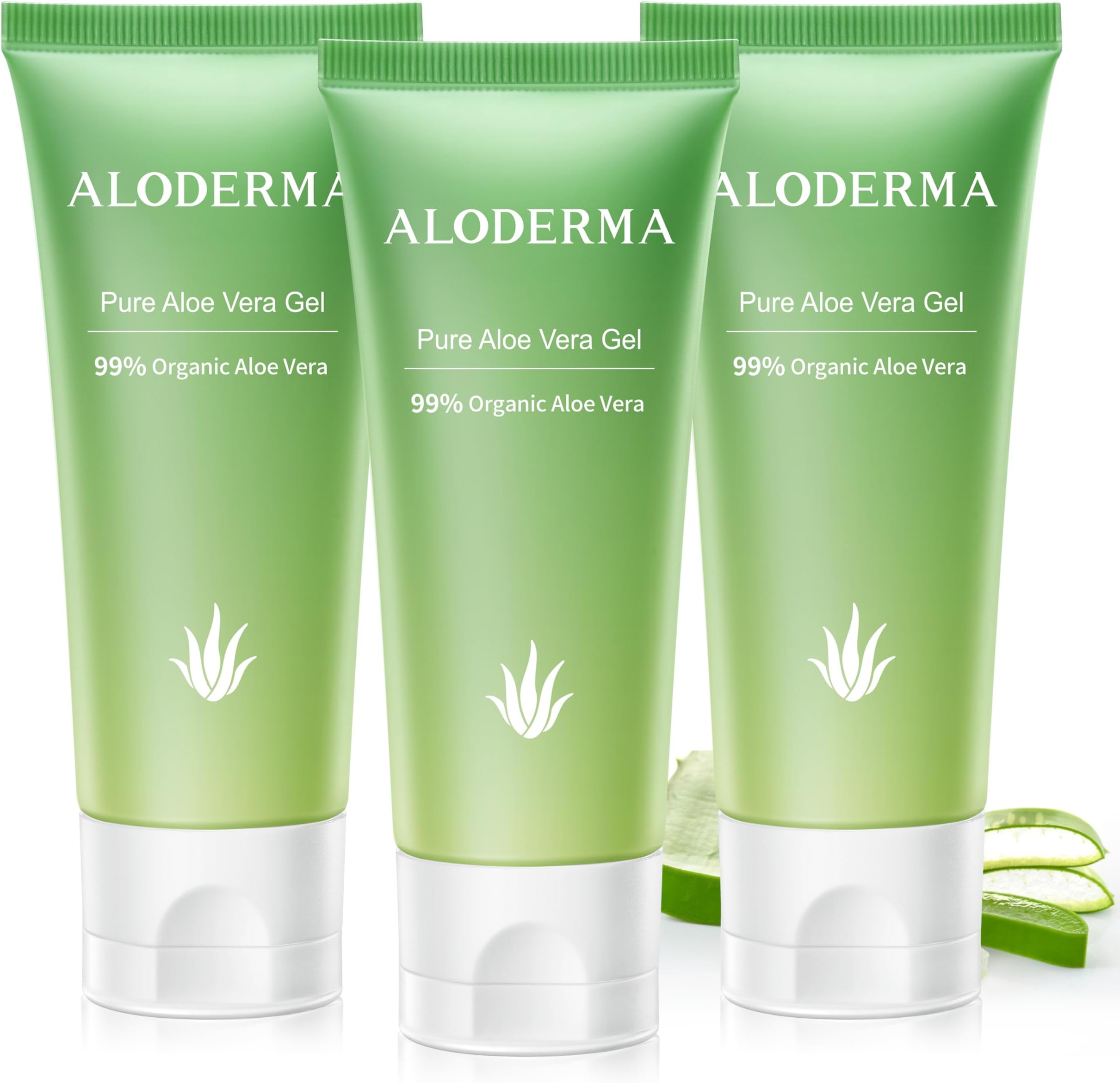 Amazon.com : Aloderma 99% Organic Aloe Vera Gel for Face Made within 12 ...