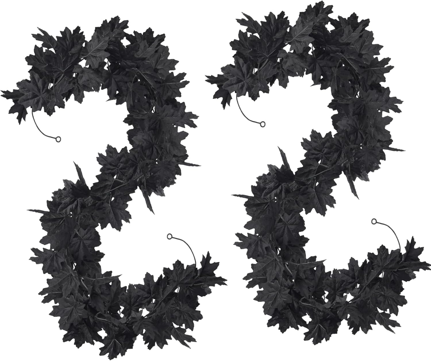 Amazon.com: DiliComing Halloween-Garland Black-Garland Black-Leaves ...