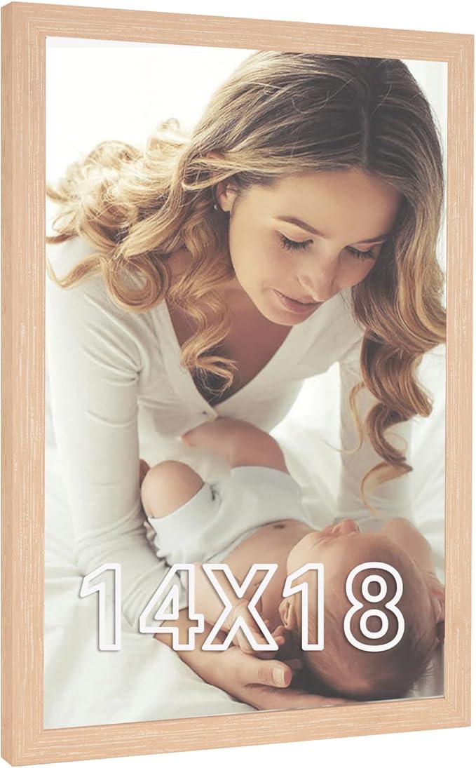 Amazon.com - 14x18 Frame Natural Woodgrain,Rustic 18x14 Picture Frame ...