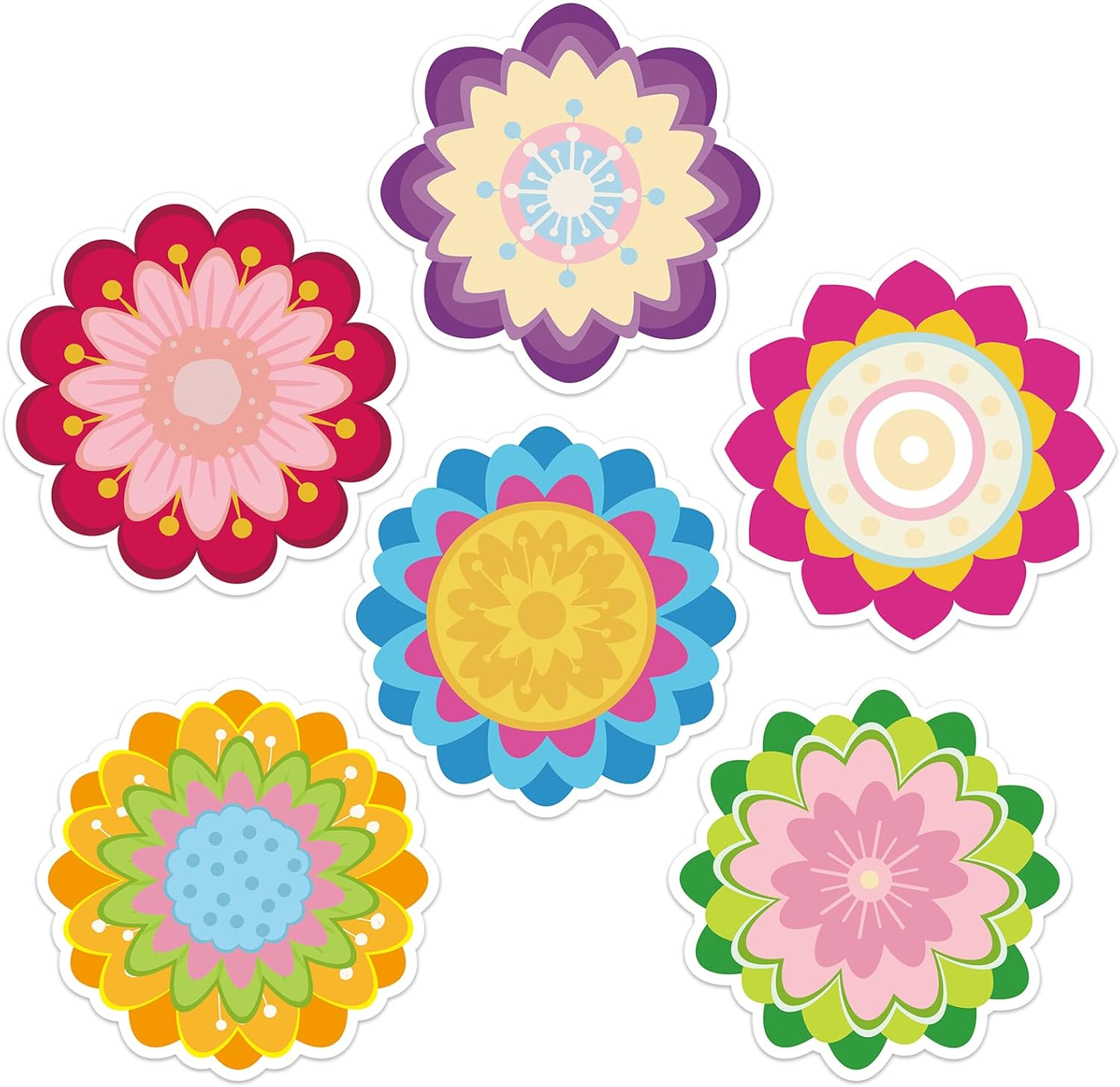 Amazon.com : 600 Pieces Flowers Sticky Notes, Colorful Flower Sticky ...