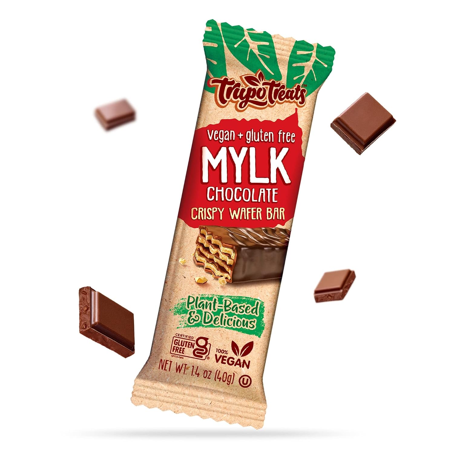 Amazon.com : Trupo Treats Vegan Crispy Wafer Chocolate Bars, Gluten ...