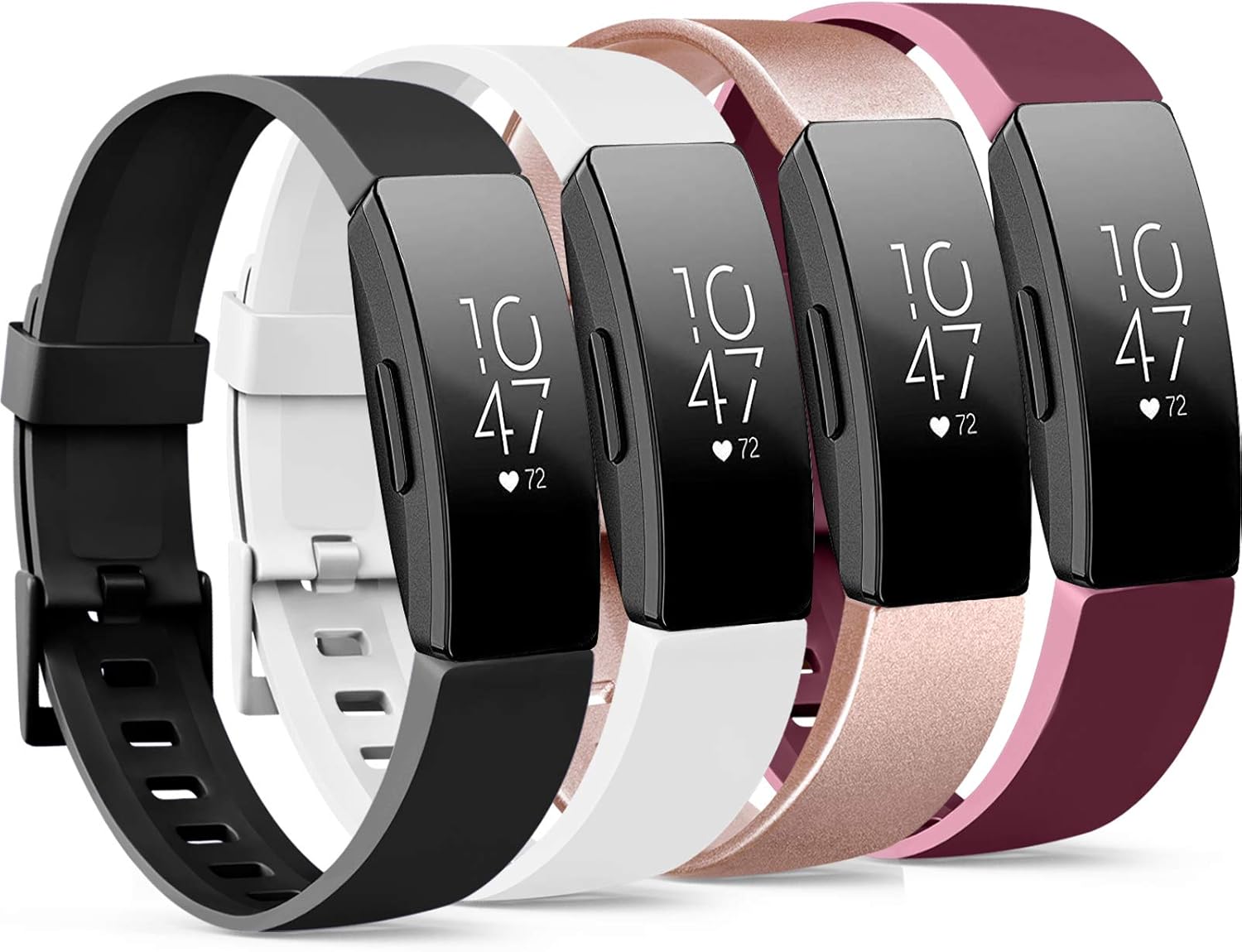Amazon.com: IEOVIEE 4 Pack Compatible Bands for Fitbit Inspire 2, HR ...