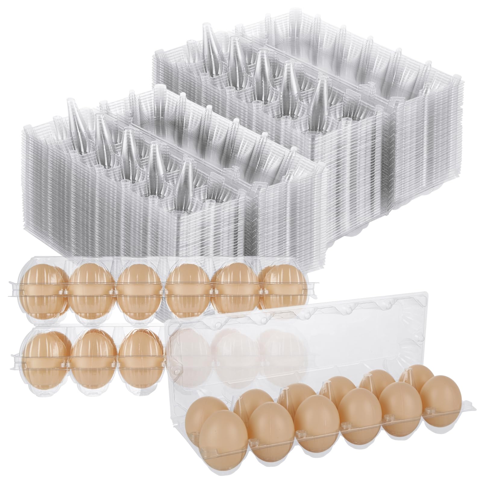 Amazon.com: CYEAH 60 Pack Egg Cartons, Chicken Egg Carton 12 Count ...