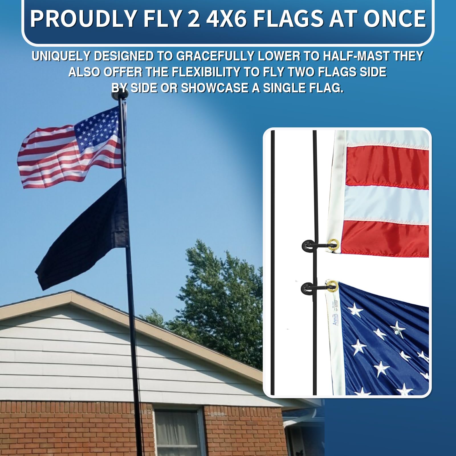 30 Foot Aluminum Flag Poles Amazon.com : FFILY 11 Gauge Heavy Duty