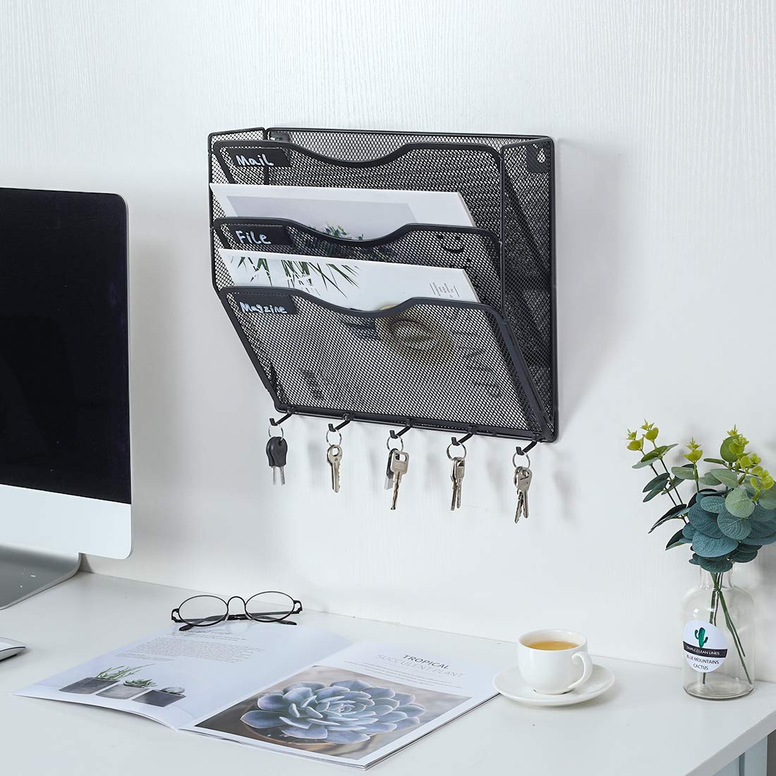 Snapklik.com : EasyPAG Wall File Organizer 3 Pocket Vertical Mesh ...