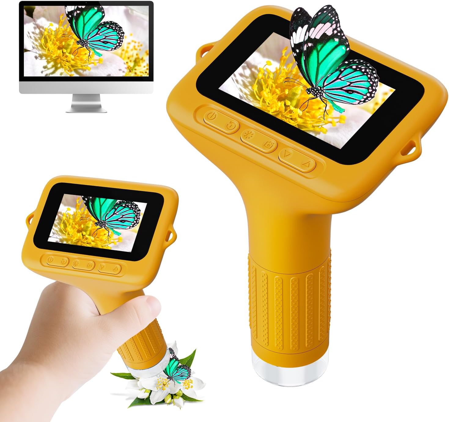 Amazon.com: SKYBASIC Digital Microscope for Kids, 3" Screen 1000X ...