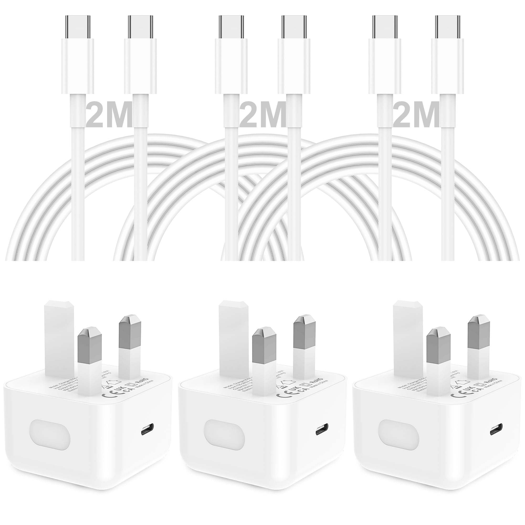 iPhone 16 Charger Cable, iPhone 15 Charger 3Pack 2M 20W Apple USB C ...