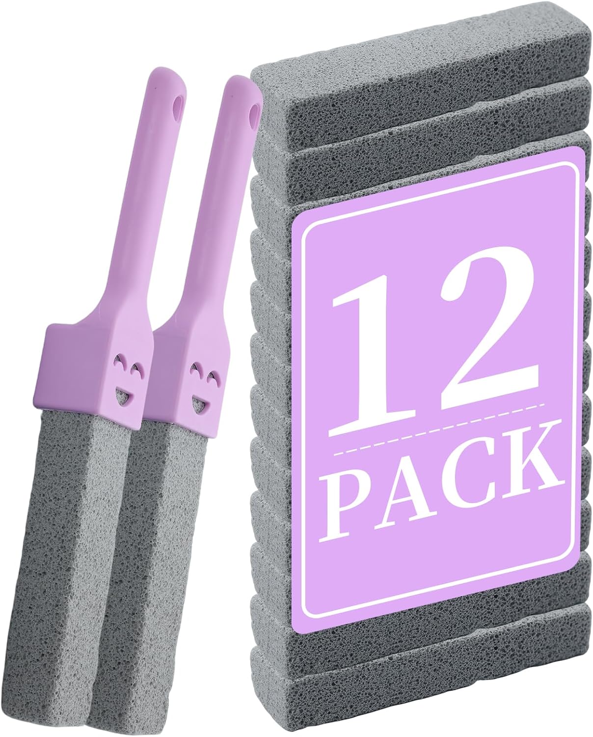 Amazon.com: 12 Pack Pumice Stones Scouring Sticks with 2 Handles ...