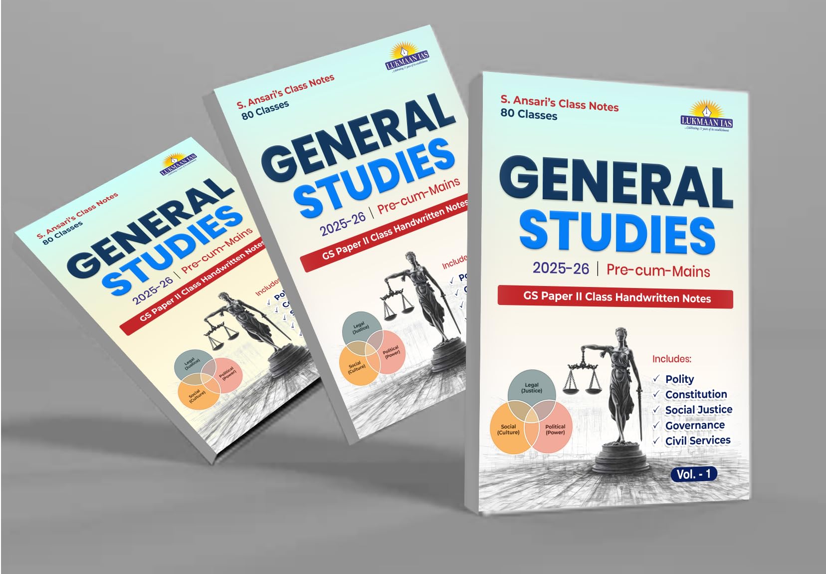 Buy UPSC Mains GS Paper II Handwritten Notes (Set of 3 Booklets) by ...