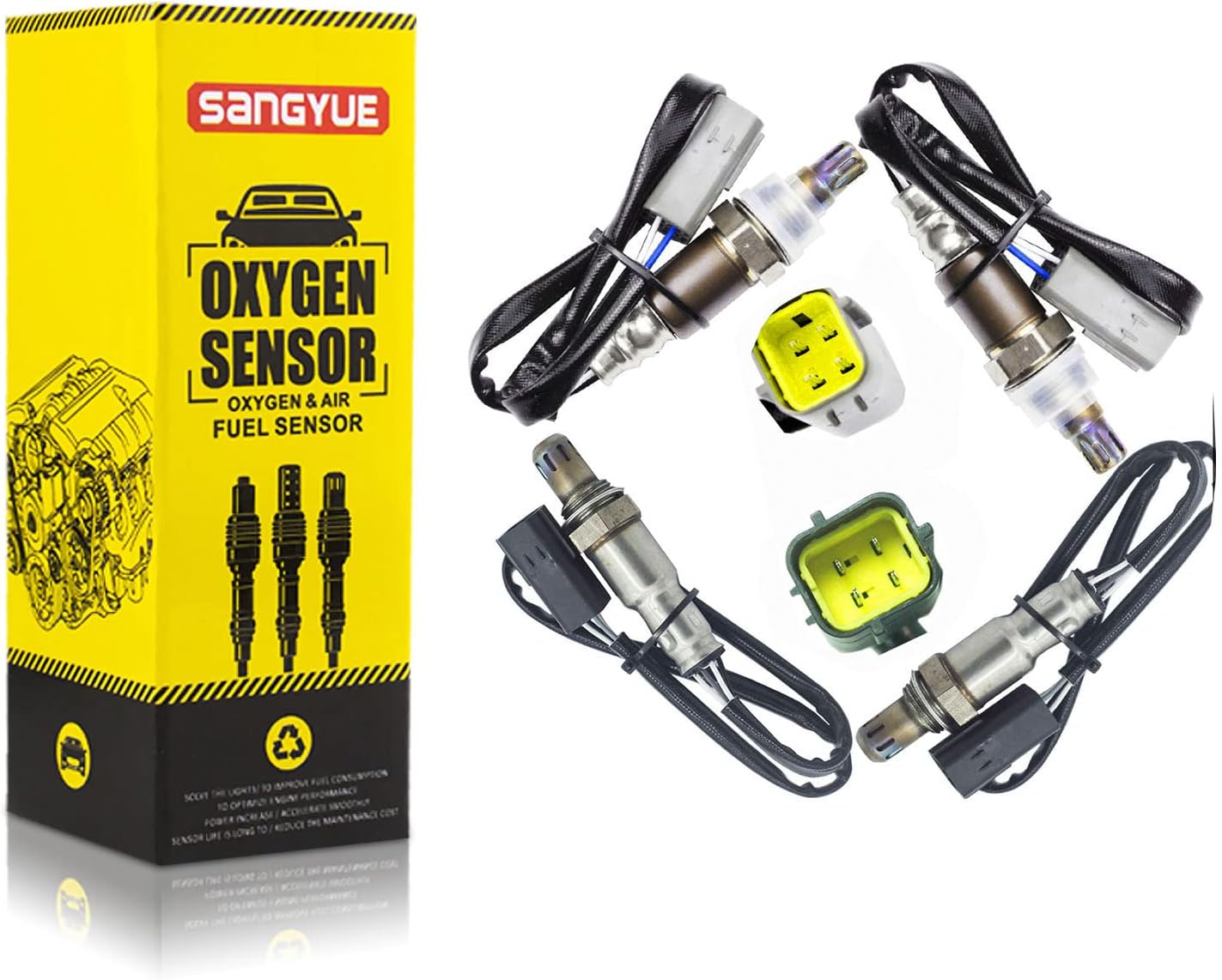 Amazon.com: Set of 4 New Oxygen O2 Sensor Upstream & Downstream for ...