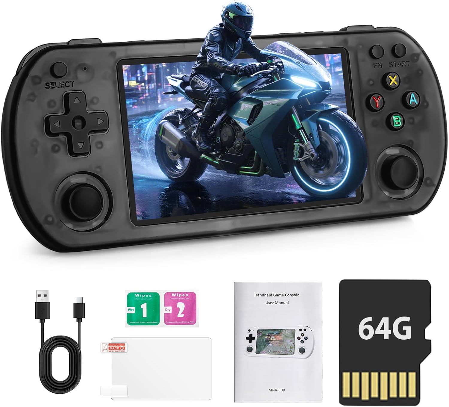 Forlarme U8 Retro Handheld Game Console - Over 15000 Classic Games, 4.0 ...