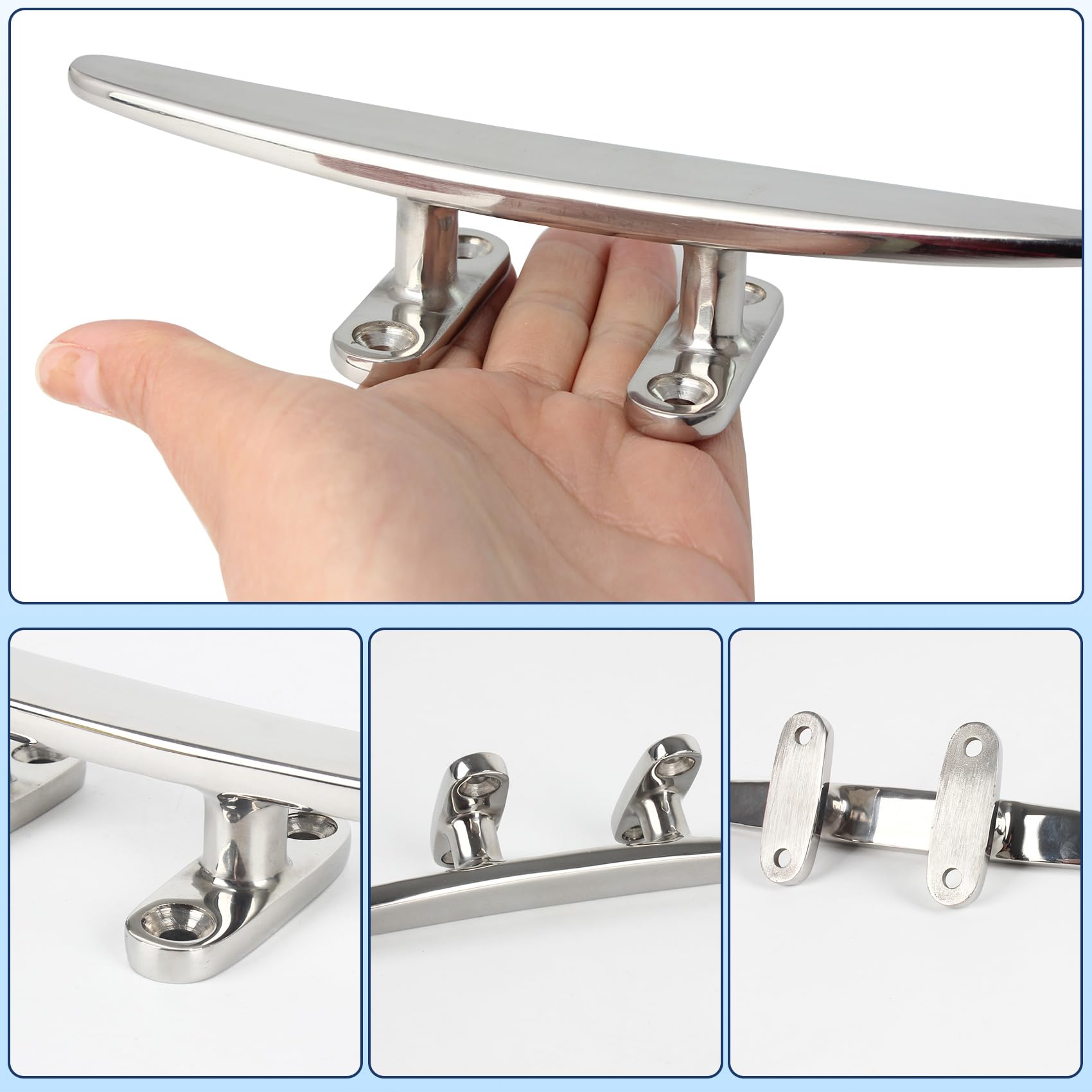 Snapklik.com : VEITHI Boat Cleats Dock Cleats 8 Inch 316 Stainless ...