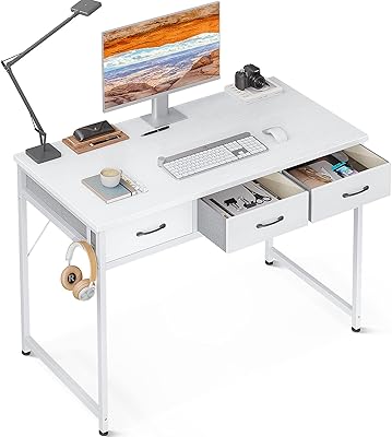 Amazon.com: KKL L Shaped Desk with Drawers, 59" Reversible Computer ...