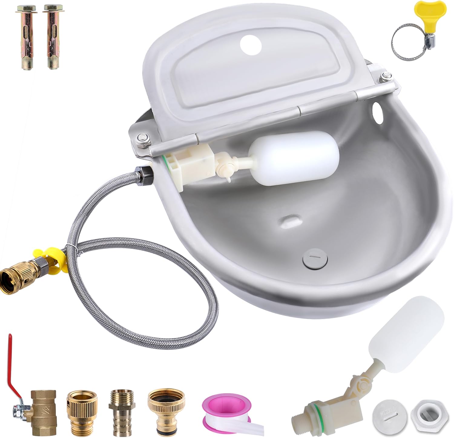 Amazon.com: Automatic Animal Water Bowl for Livestock - Stainless Steel ...