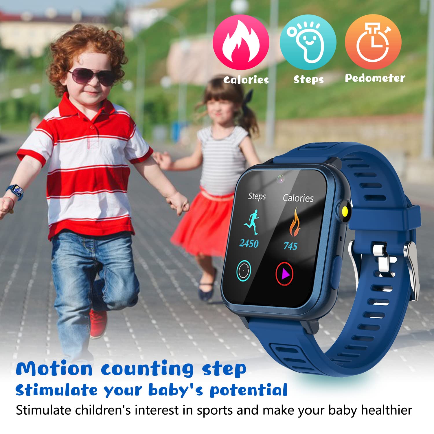 Snapklik.com : Retysaz Kids Smart Watch,24 Game Smart Watch For Kids ...