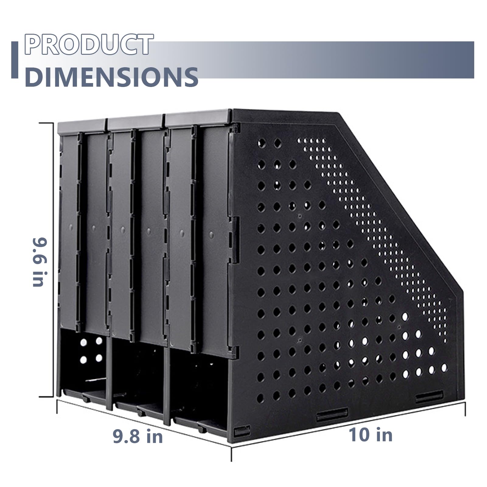 Snapklik.com : GoldOrcle 3 Compartments Desk File Organizer Magazine ...