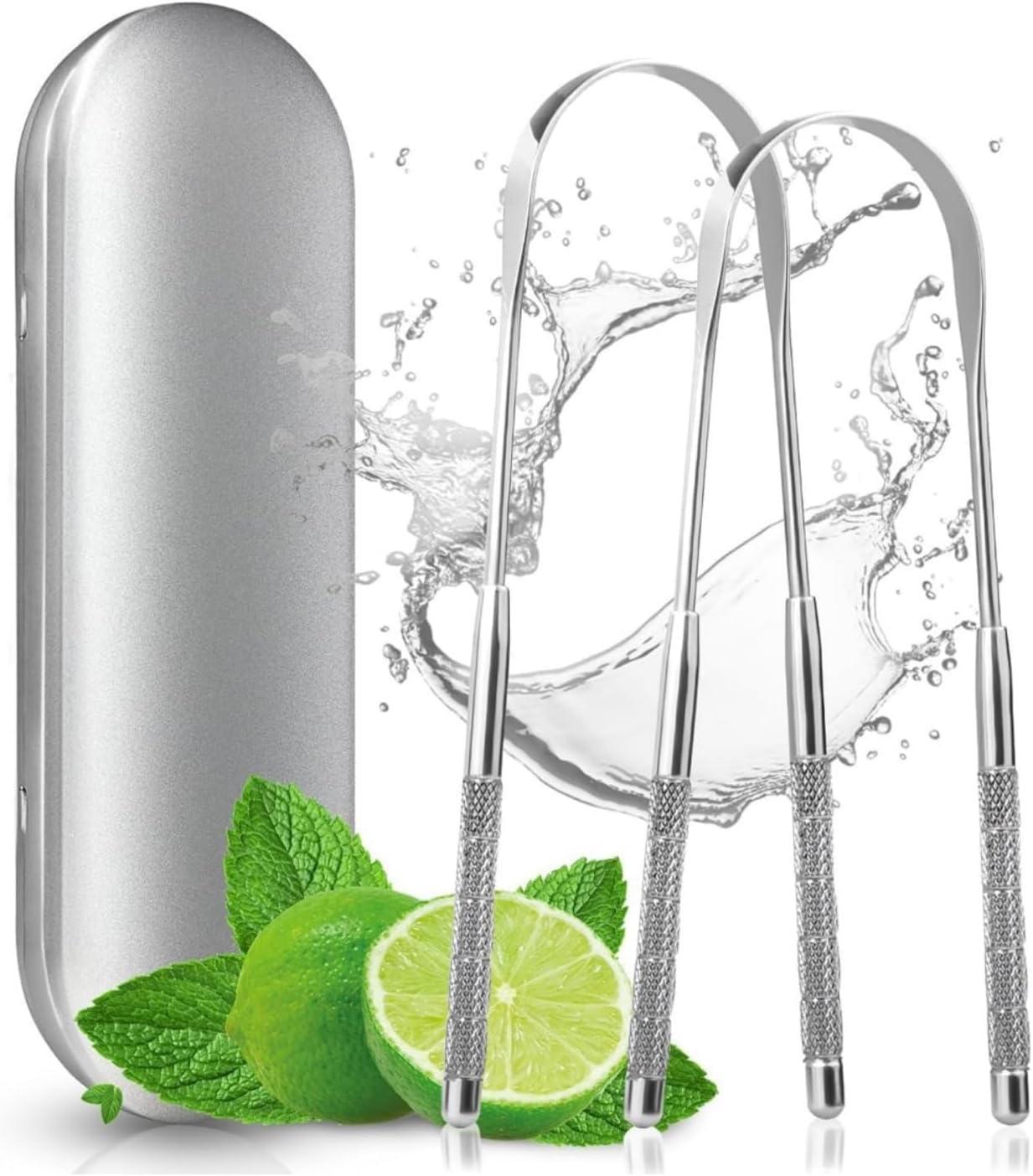 Amazon.com : Y-Kelin Tongue Scraper for Adults (2PCS),Stainless Steel ...
