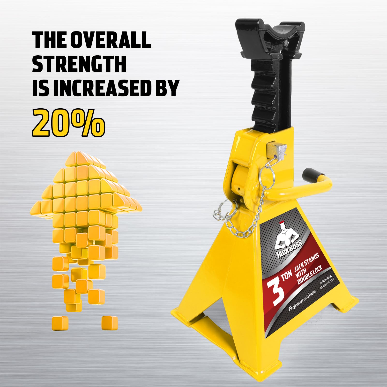 Snapklik.com : Jack Boss Car Jack Stands 3 Ton (6,000 LBs) Capacity, Extra Reinforced Car ...