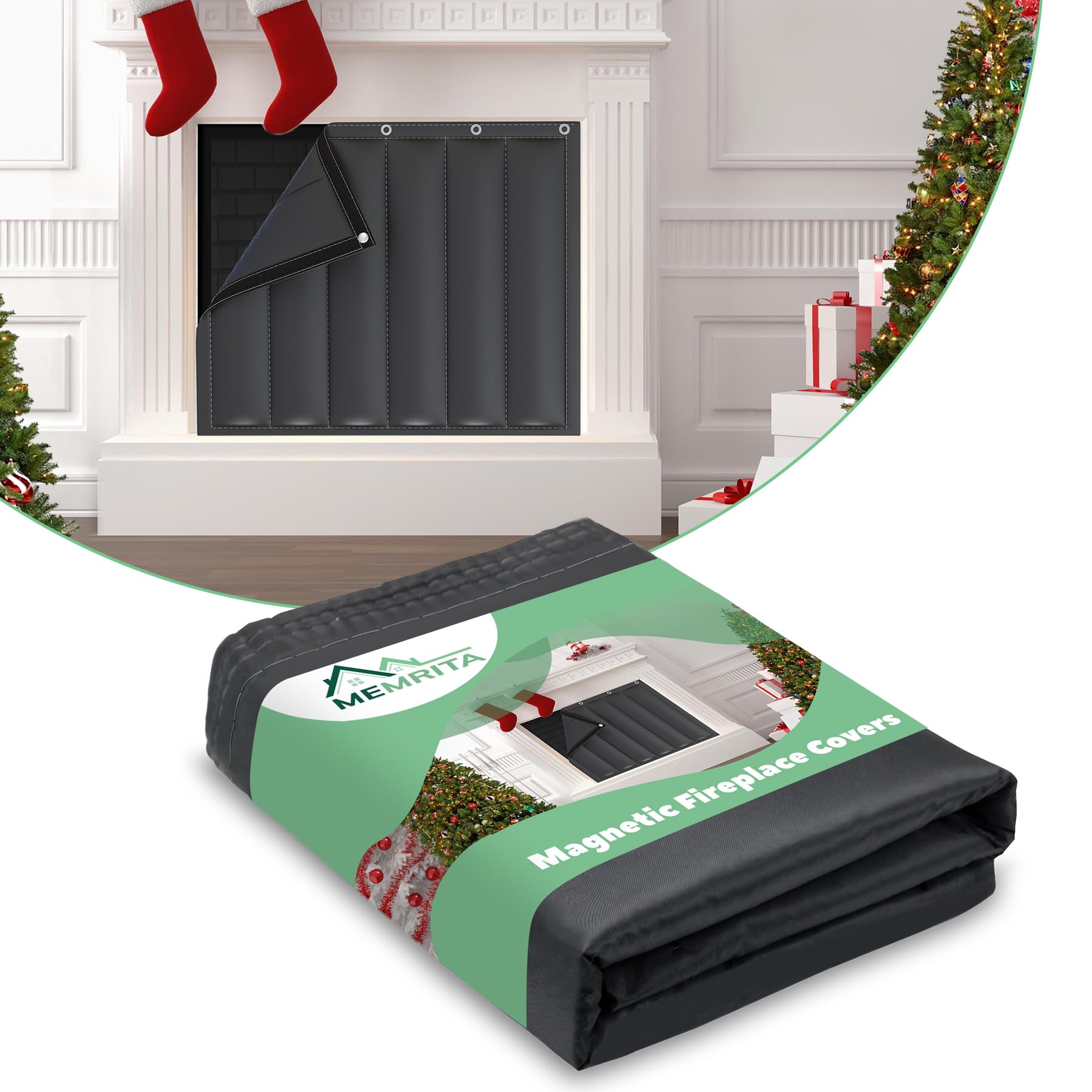 Amazon.com: Memrita Magnetic Fireplace Covers for Stopping Heat Loss,4 ...