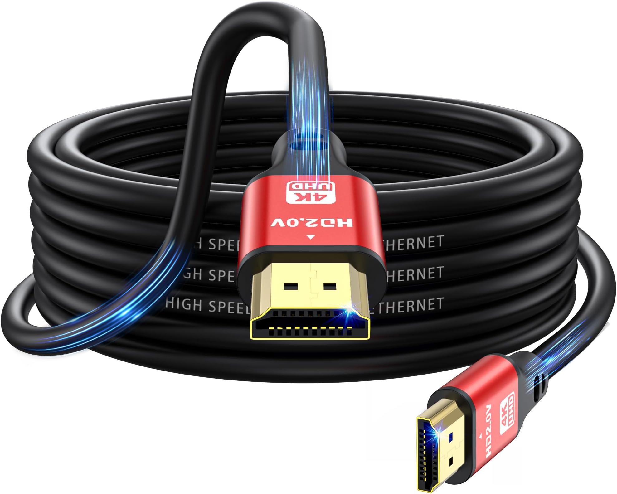 Amazon.com: Postta HDMI Cable(50 Feet Red) HDMI 2.0V Support 4K 2160P ...