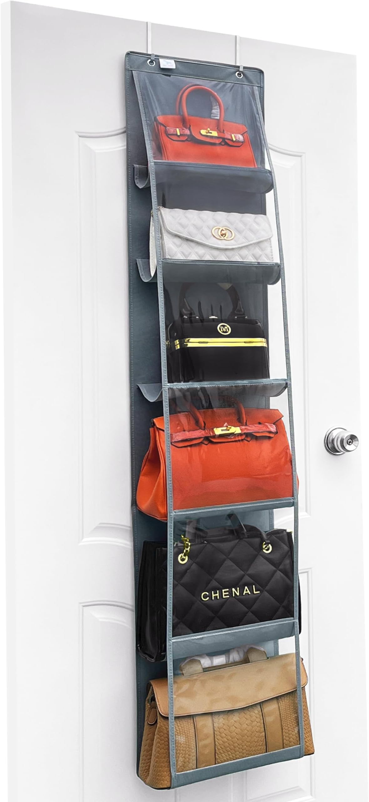 Amazon.com: Oxel Hanging Locker Shelf Organizer with 2 Hooks and 4 ...