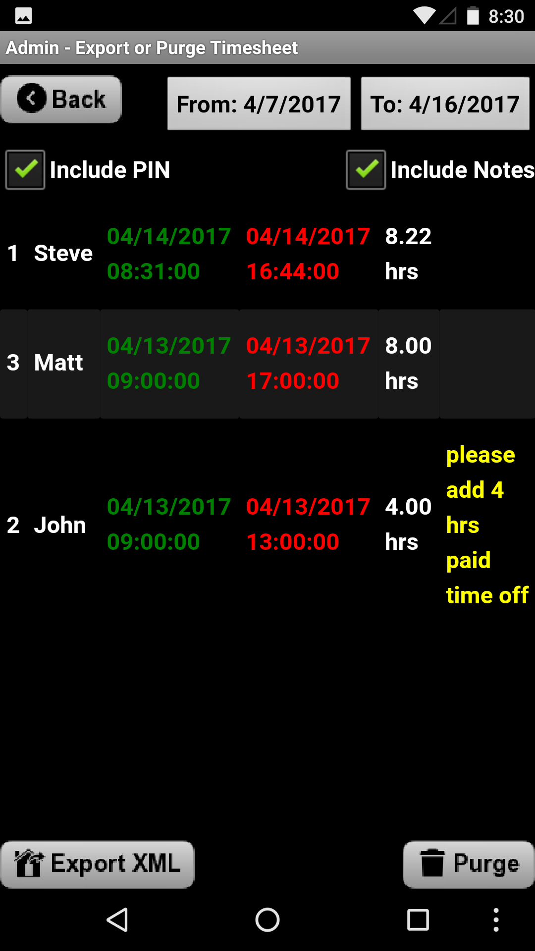 Employee Time Clock - App on Amazon Appstore