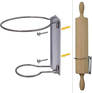 Amazon.com: YYST Vertical Rolling Pin Holder Wall Mount Display Rack W ...