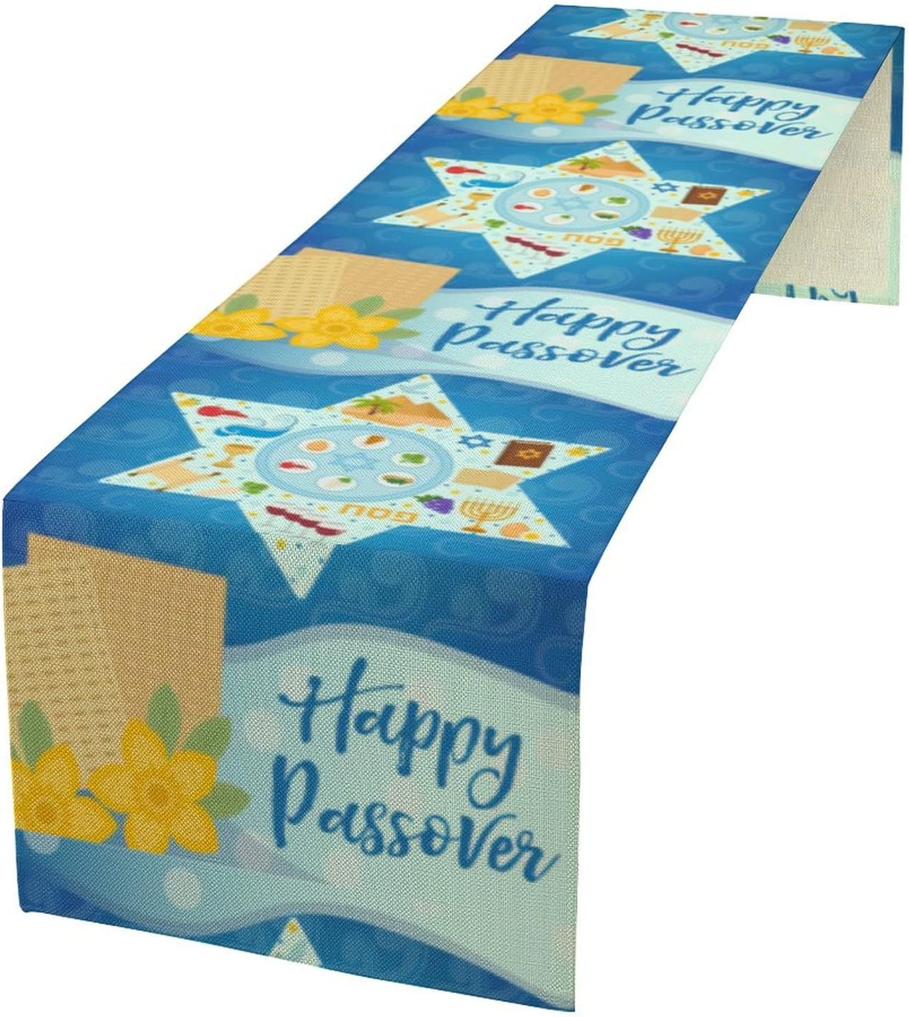 Amazon.com: Happy Traditional Jewish Passover Table Runner,Vintage ...