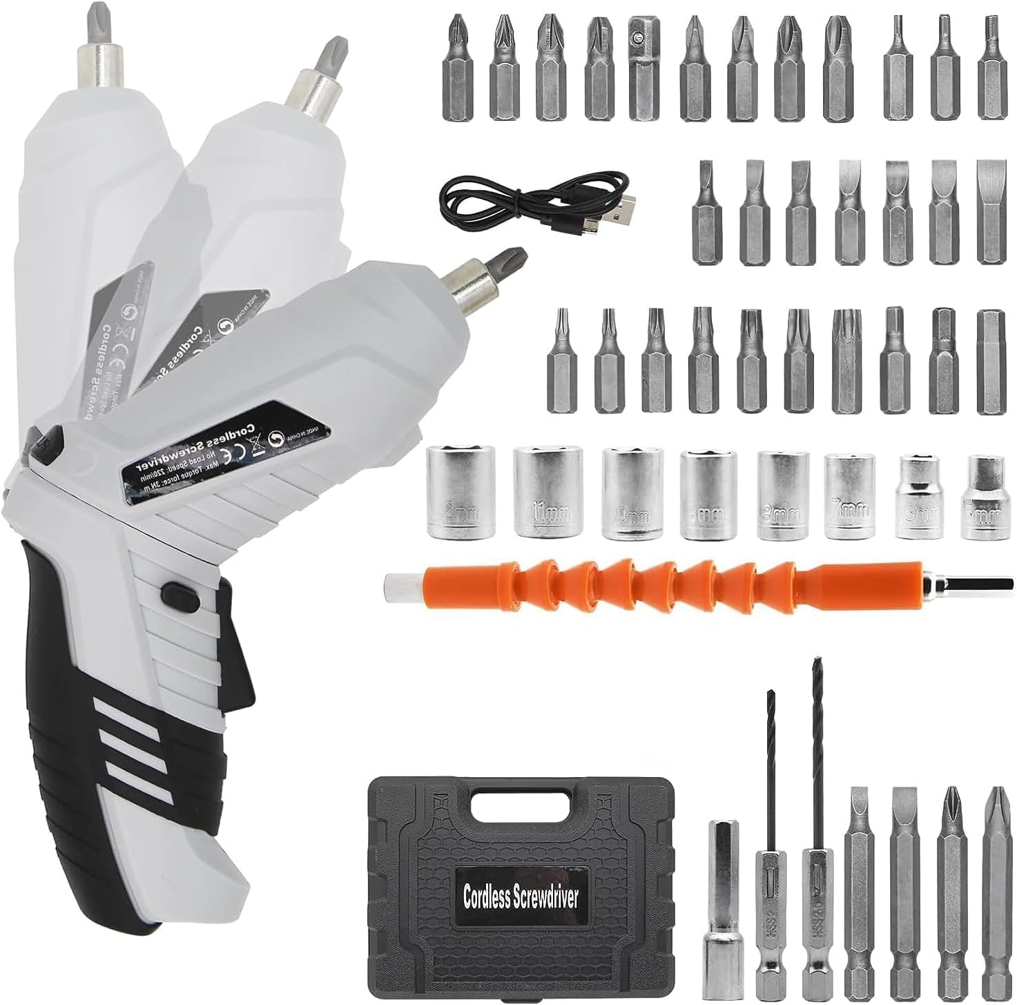 flintronic Klein, Mini Akkuschrauber con LED-Licht, 1300mAh Akku ...