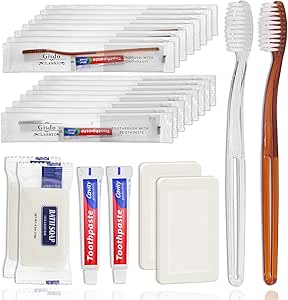 Amazon.com : Gisdo 100 Pack Disposable Toothbrushes with Toothpaste ...