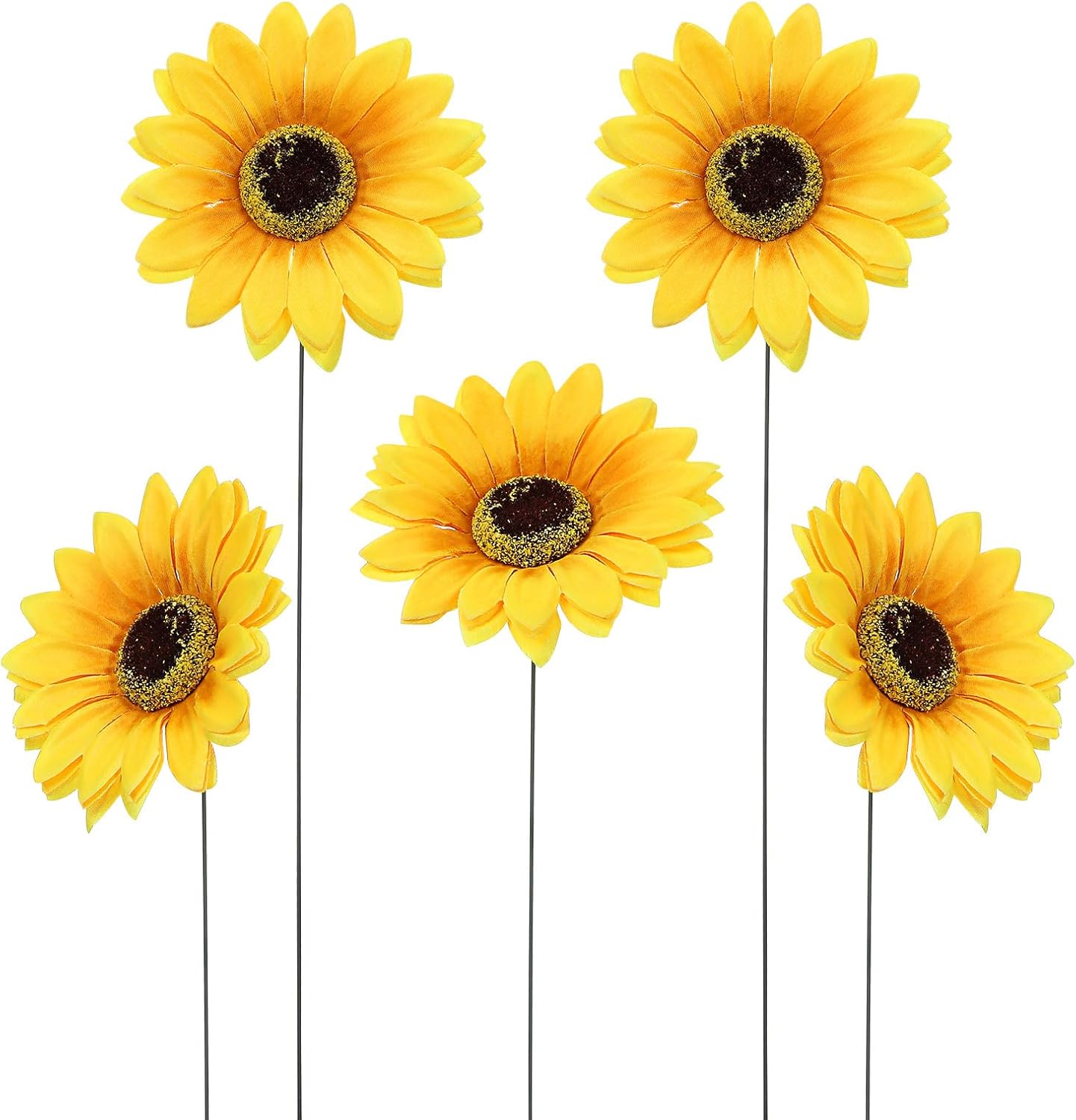 Amazon.com: VILLCASE Sunflower Garden Stakes, Flower Yard Art Decor ...