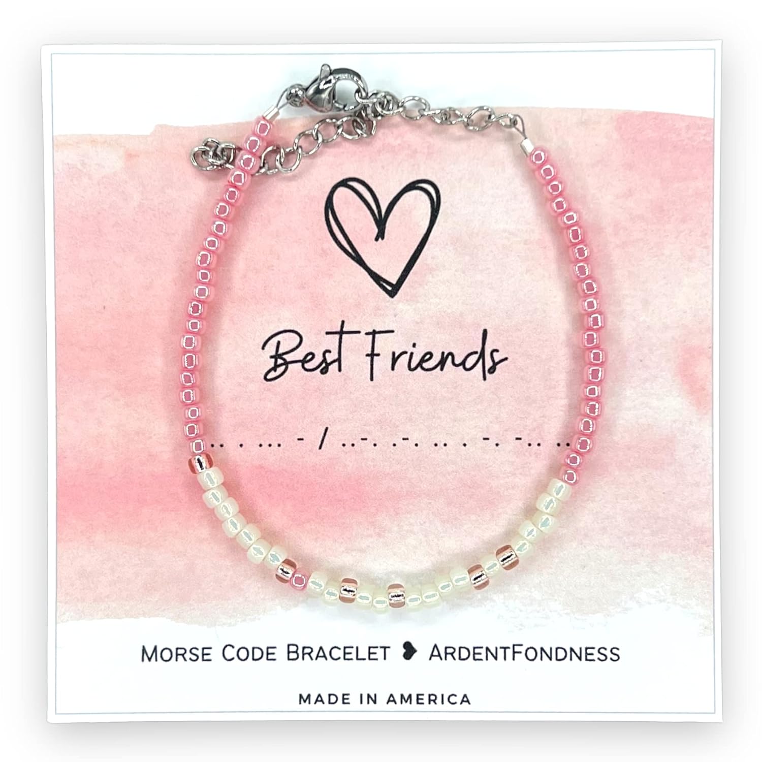 Amazon.com: Bestie Morse Code BFF Bracelet for Women Girls Teens ...