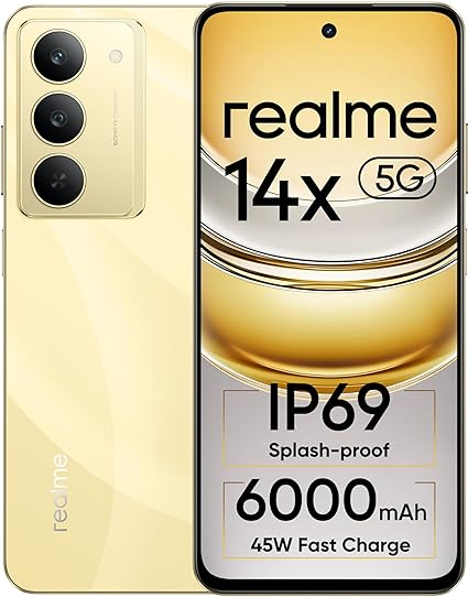 realme 14x 5G (Golden Glow, 6GB RAM, 128GB Storage, Expandable Up to ...