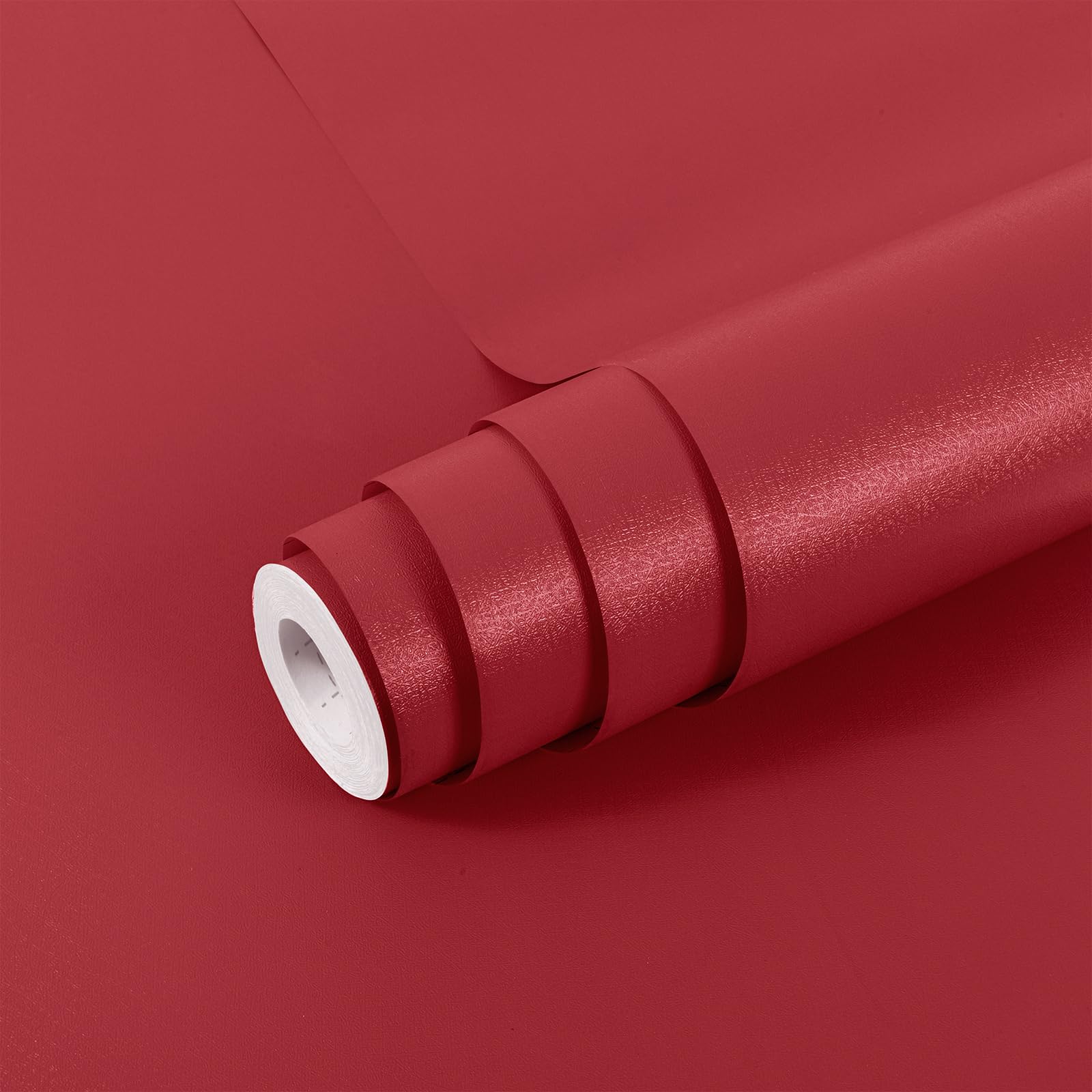 practicalWs Peel and Stick Wallpaper 17.7"x236.2" Red Wallpaper Solid ...
