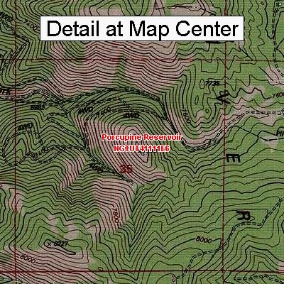 Amazon.com: USGS Topographic Quadrangle Map - Porcupine Reservoir, Utah ...